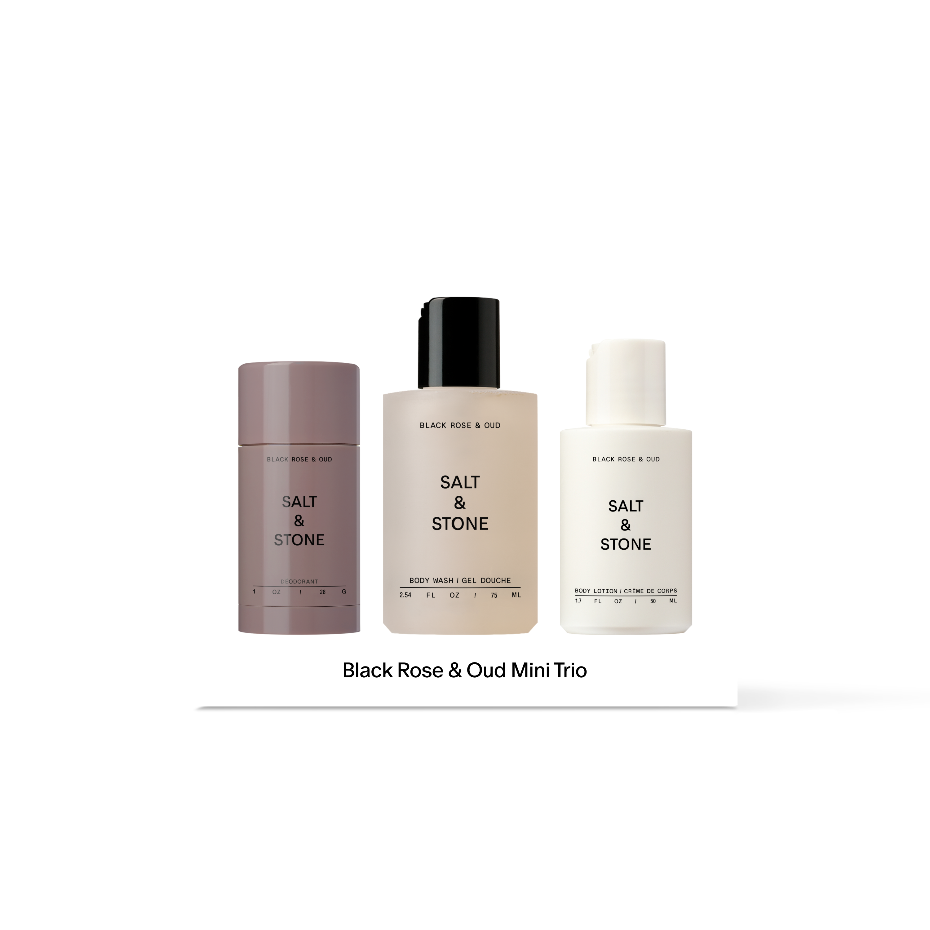 Mini Trio: Travel-Sized Deodorant, Body Wash & Lotion – SALT & STONE